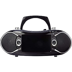 Naxa NDL-287 Bluetooth DVD Boom Box & TV, Black, 7"