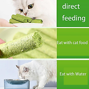 EZGHAR Cat Grass Teething Stick, Cat Grass Teething Stick Cuddles and Meow, Cat Grass Teething Stick Chicken, Cat Grass Teething Sticks for Indoor Cats (5 Bags / 30 Pcs)