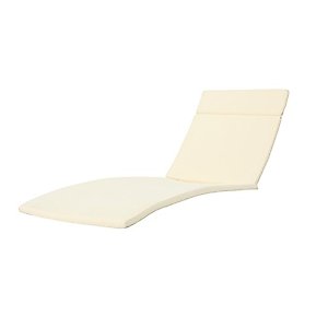 Christopher Knight Home Salem Outdoor Water Resistant Chaise Lounge Cushion, Beige