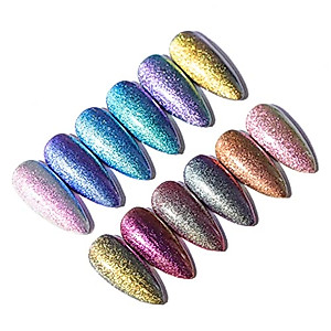 FOMIYES 6pcs 6 Nail Decorations for Nail Art Nail Accessories Kit De Manicura Nail Shining Sugar Effect Glitter Nail Glitter Powder Metallic Shining Flakes DIY Manicure Tools Acrylic Set