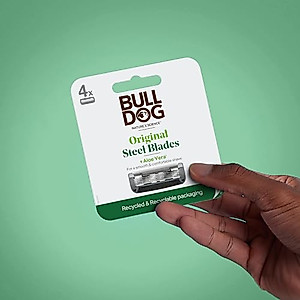 Bulldog Mens Skincare and Grooming Original Razor Blades Refills for Men, 8 Count