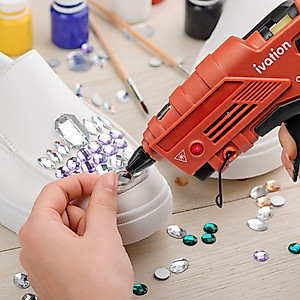 Ivation Cordless Butane Powered Glue Gun, Fast Heat-Up Gas Powered Hot GlueGun with Self-Regulating Temperature for DIY Projects, Arts & Crafts, Woodworking, Home Repairs Gift Decorations & More