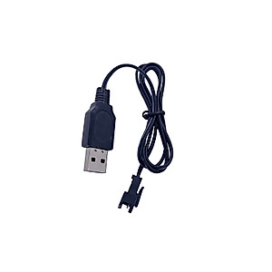 Threeking 3.7V 500mAh 14500 Rechargeable Li-ion Battery SM-2P Joint with USB Charger for Rc Remote Control Car Toys