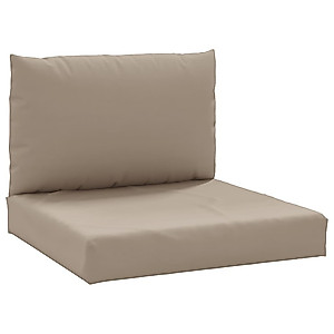 puraday 23.6"x23.6"x2.4" Pallet Sofa Cushions 2 pcs Taupe Fabric Patio Furniture Cushions Garden Sofa Cushions Outdoor Chair Cushions for Outdoor Furniture for Both Indoor & Outdoor Use
