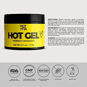 Hot Vita Hot Gel – Sweat Cream Workout Enhancer Belly Slimming Gel (4 oz)
