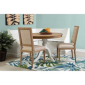 Riverbay Furniture Wood Corner Kitchen Dining Breakfast Nook in White