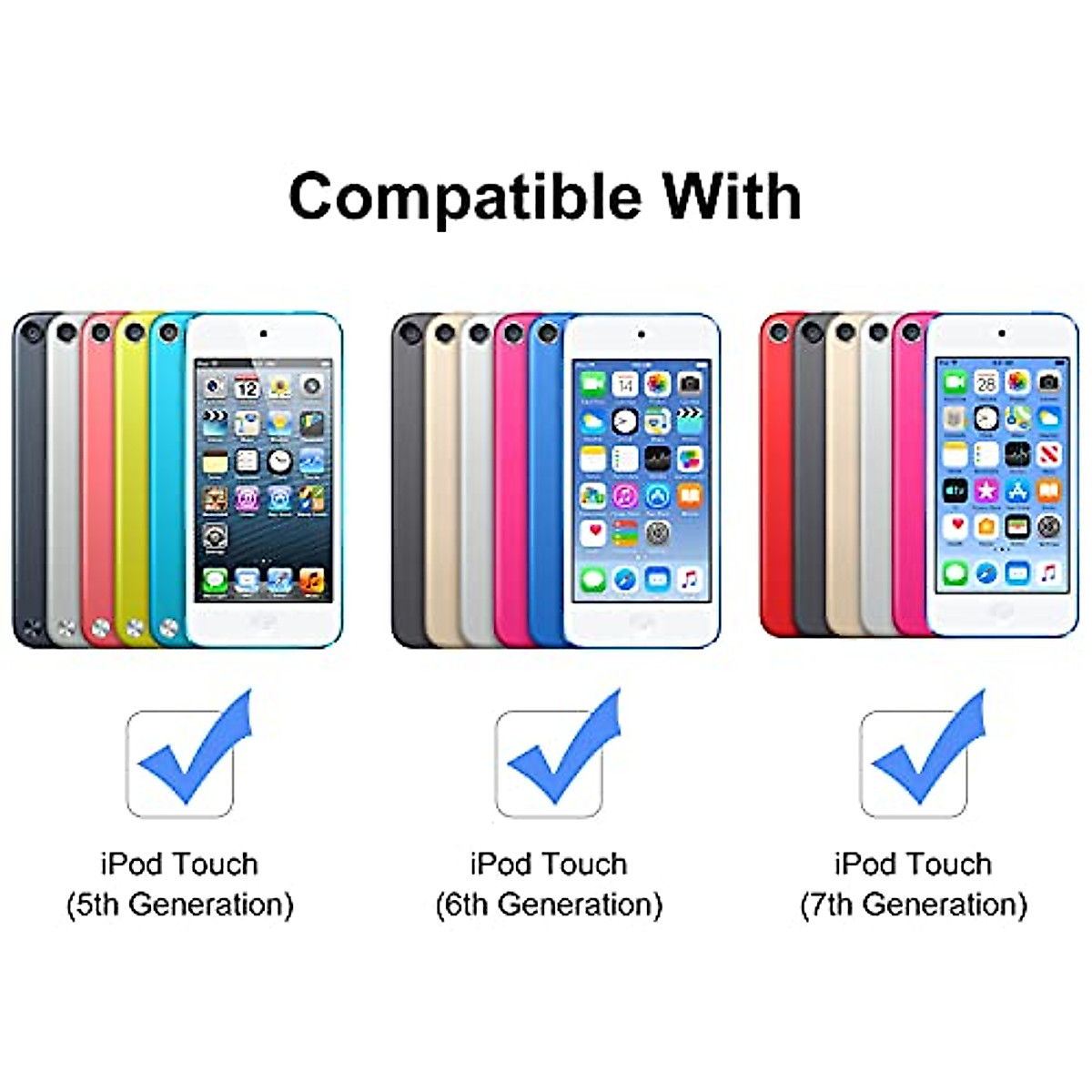 ivoler [4 Pack] [Tempered Glass] Screen Protector Compatible iPod Touch 7G 2019 6G 5G (7th 6th 5th Generation), 0.2mm Ultra Thin 9H Hardness 2.5D Round Edge