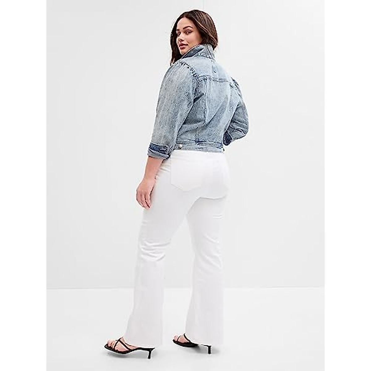 GAP Womens High Rise Flare Jeans Optic White 30 Reg