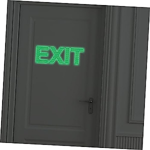 CIYODO Luminous Exit Sign Exit Decal Exit Wall Sticker Exit Photoluminescent Signs Stickers Exit Luminous Sticker Exit Sticker Emergency Door Exit Sign Emblems Exit Sign Sticker Green
