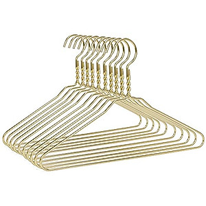 Beautiful Gold Aluminum Metal Suit Hangers Heavy Duty Coat Hangers (10 Pack Gold)