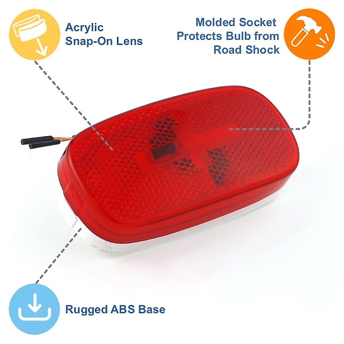 Lumitronics RV Clearance Marker Light (Red)