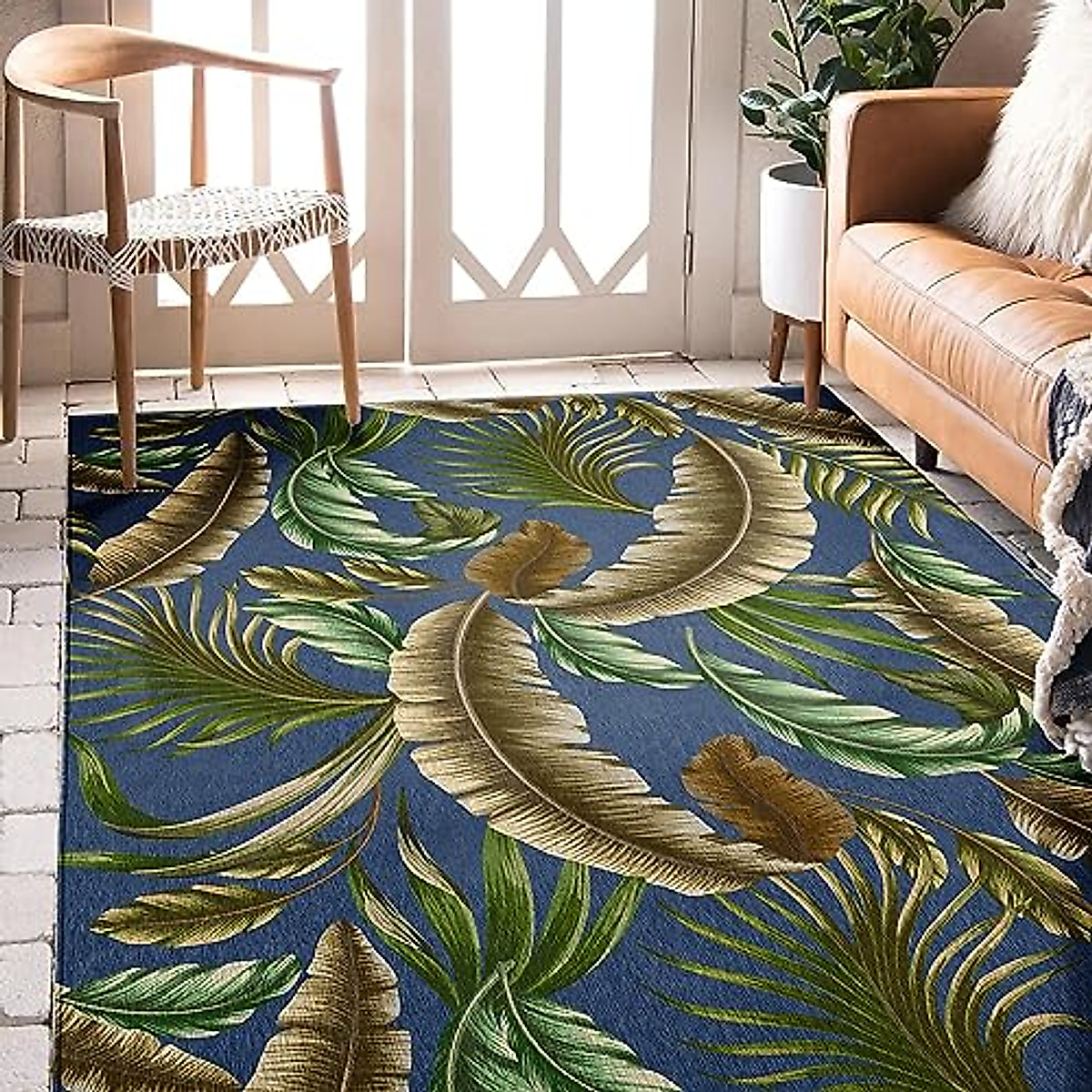 Dalyn Rugs Indoor/Outdoor Tropics TC1 Blue Washable 8' x 10' Rug