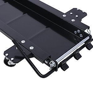 CQSXDA Widow Cruiser-Dolly Steel Motorcycle Dolly Black Engine Mover for ATV & Garage Heavy-Duty Roll(1,250 lbs) Black