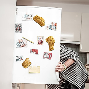 Cute Refrigerator Magnets Funny Magnets for Fridge, Simulation Fried Chicken Refrigerator Magnet for Whiteboards Home Kitchen Office Decoration
