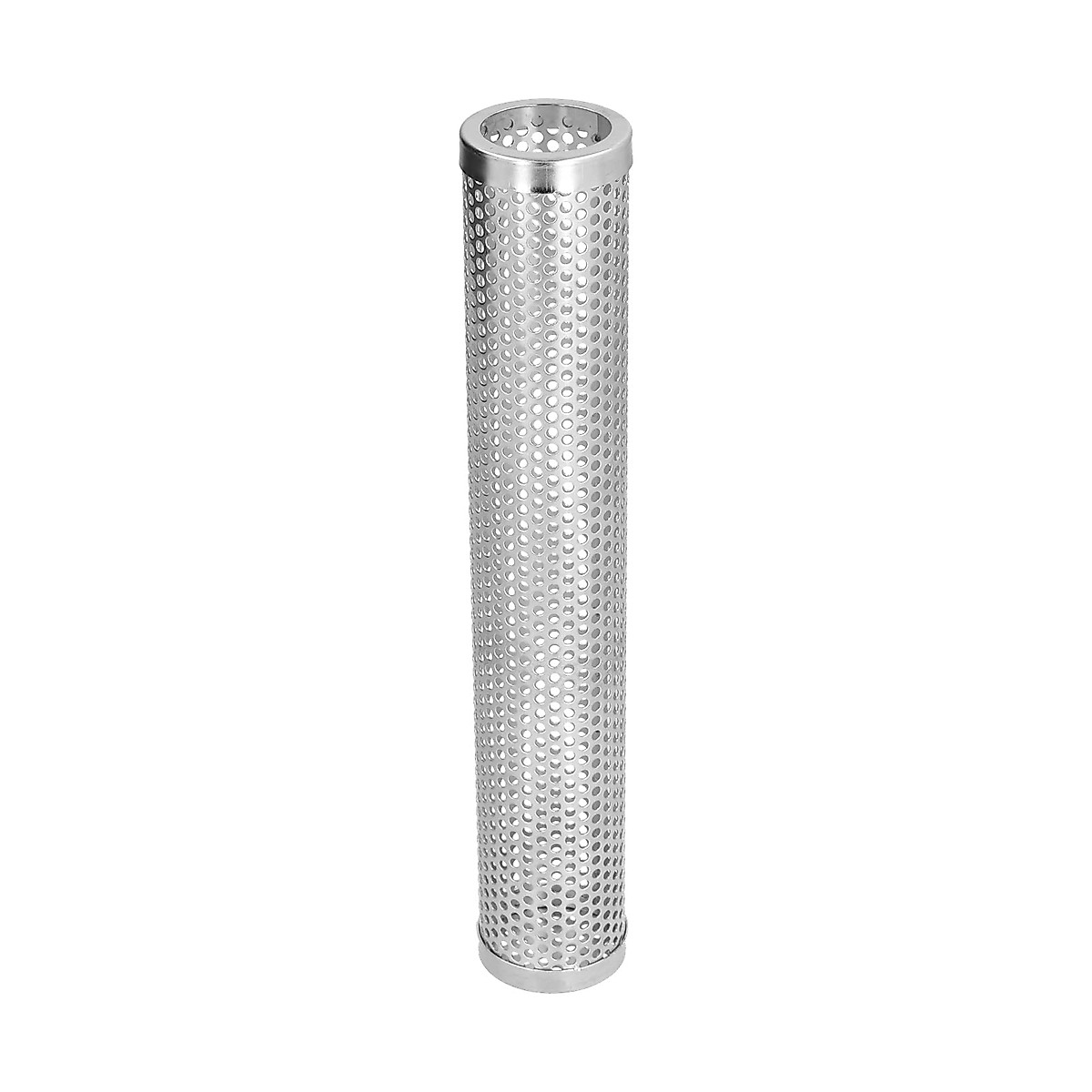 Smoke Tube, Smoker Box Cylindrical Detachable Large Capacity Fruit Wood BBQ Pellet Smoker Tube for Outdoor Camping (Length 30.6CM*Height 5.3CM [Order Choice: Round)