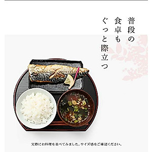 Half Moon Serving Tray 11.8 inch (30cm) 5 Pieces Non-Slip Japan Lacquer Ware