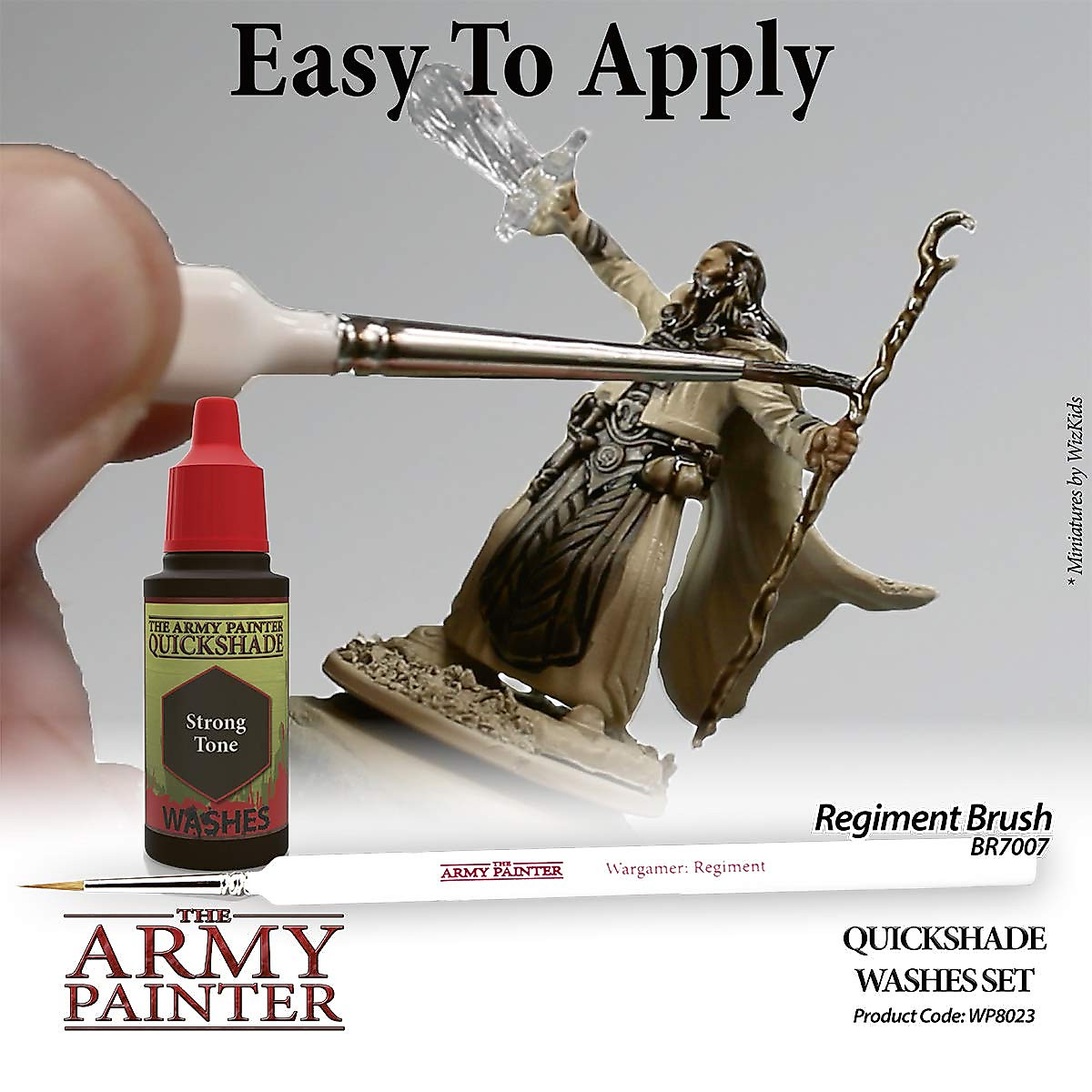 The Army Painter 11 Nontoxic Miniature Paint Washes in Dropper Bottles - Rich Pigment Fluid Acrylic Paint Washes Miniature Painting Kit, Liquid Acrylic Paint Set - Warpaint Quickshade Wash Set
