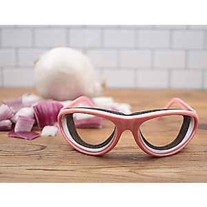 RSVP Tearless Pink Kitchen Onion Goggles, supports Breast Cancer Awareness