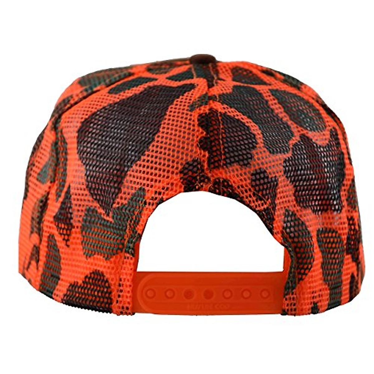 NIS Men's Summer Mesh Trucker Adjustable Cap Camouflage (Neon Orange Camo)