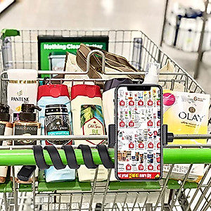 Mippko Portable Flexible Cell Phone Holder Stand for Shopping Cart /Treadmill / Stroller / Elliptical / Car / Bike, Compatible with 3.5~7.5" iPhone / Smart Phone, 27.5" Length Arm for Cellphone Secure