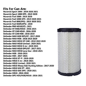 MinStar Air Filter Replace #715900394 CM-8016 , Compatible With Can-Am Defender HD5 HD8 HD10 / Maverick Sport 1000 / Maverick Trail 1000 800 / Engine-Air Intake
