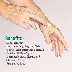 Nuventin Collagen Firming Cream Dry Skin Rescue Moisturizer Lotion W/Aloe Vera & Green Tea. Skin Care Anti Aging Collagen Face & Body Lotion For Wrinkle Repair, Sagging Skin, & Dry Skin, 15 Fl Oz