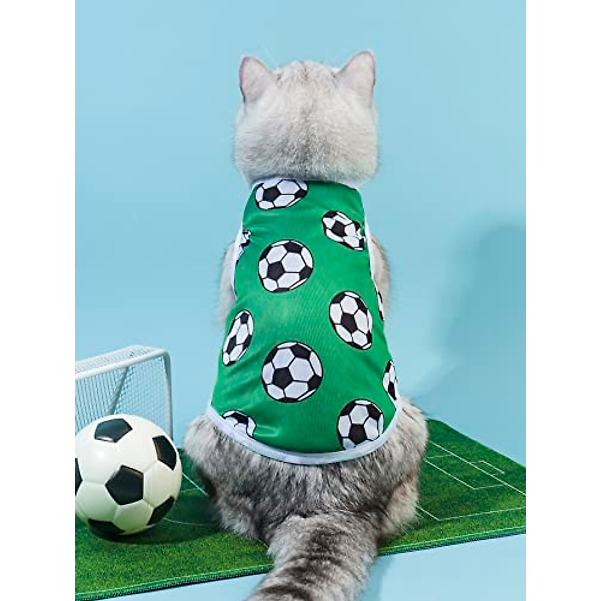 QWINEE World Cup Football Jersey Pet Tank Flag Uniforms Dog Vest Breathable Cat Tee Shirt for Small Medium Large Dog Puppy Kitten Green XS