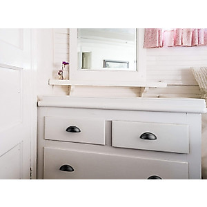 Ravinte 20 Pack 3" Drawer Pulls Flat Black Cabinet Cup Pulls Kitchen Hardware Cabinet Handles Drawer Handles Knobs 3 inch Hole Center