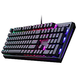 Cooler Master MK-750-GKCM1-US MasterKeys MK750 RGB LED Mechanical Gaming Keyboard, Cherry MX Brown, RGB LED, Full Size, Wrist Rest (Large)