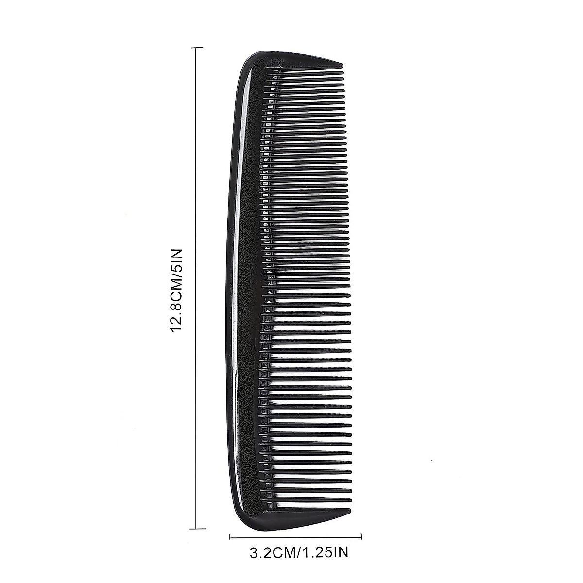 Etercycle 24 Pieces Pocket Hair Combs, 5 inch Unbreakable Black Comb Great for Travel Used on All Hair Types - Men's Hair, Women's Hair, Beard, Mustache and Sideburns