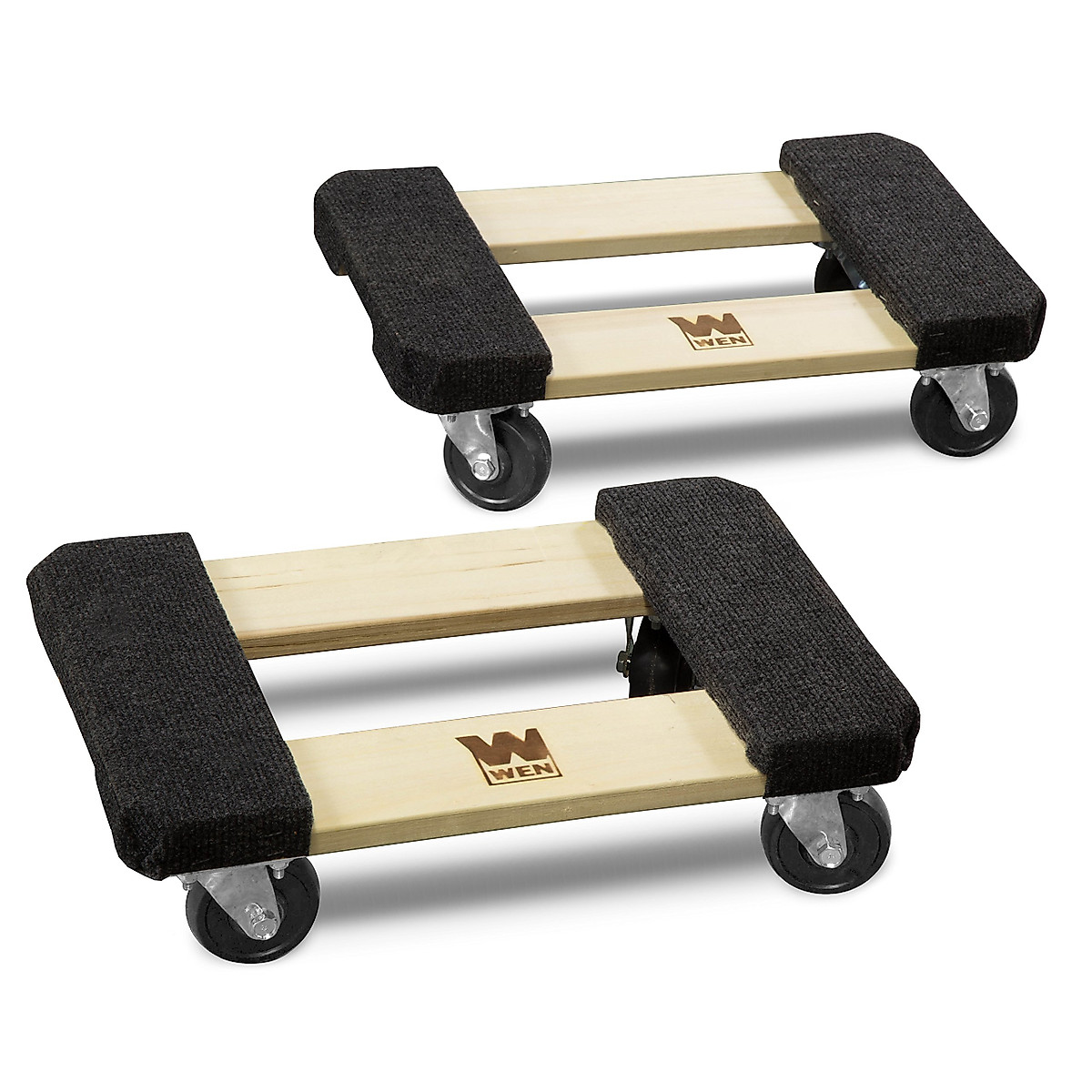 WEN 721218 1000 lbs. Capacity 12 in. x 18 in. Hardwood Furniture Dolly (2-Pack)