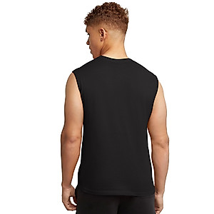 Hanes Originals Cotton T-Shirt, Muscle Tank for Men, Lightweight Sleeveless Tee, Black