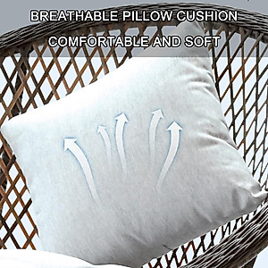 HARELA Outdoor Rocking Chair, Rattan Rocker Padded Cushion Recliner, Indoor & Outdoor Front Porch Rocking Chair, Patio Rocker Recliner Chair for Balcony Front Porch Garden Living Room