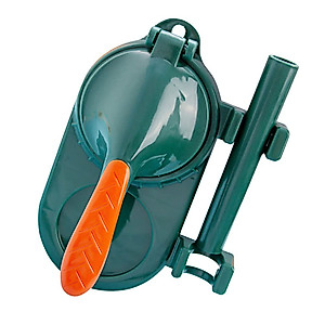 Angoily Manual Tortilla Maker Press Set with Dumpling Skin Maker Dumpling Mold Pizza Dough Pastry Presser Rotis Press Dumpling Wrapper for Home Kitchen Green, 24X7CM