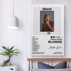 ZOIS Music Posters For Room Aesthetic 90s Frank Ocean Blond Canvas Art Poster And Wall Art Hanging Decor for Modern Family Corridor Posters 12x18inch(30x45cm)