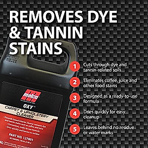 Malco OXY Carpet & Upholstery Cleaner - Stain Remover Spray for Car Interior Fabric/Cleans the Toughest Vehicle Stains/Deep Cleaning Liquid Formula / 1 Gallon (127801)