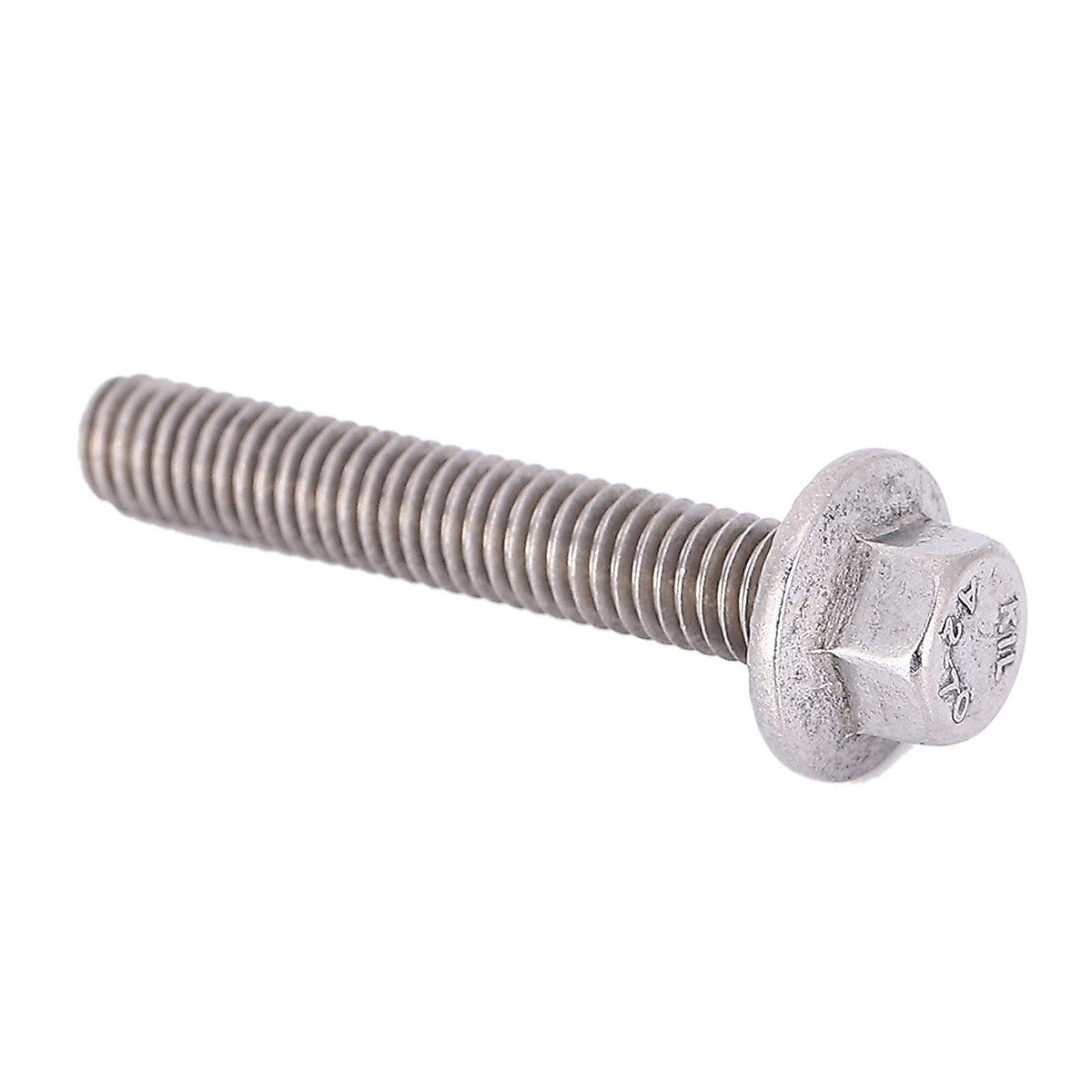 10pcs Flanged Hex Bolts M6 304 Stainless Steel Screws Washer Head Bolts Fastener Passivation Surface Finish Silver (M6 × 35mm)