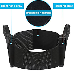 Accmor Belly Band Holster for Concealed Carry, Elastic Breathable Waistband Gun Holsters for Women Men, Comfortable Concealed Carry Belly Band Fits up to 55" Belly, Right and Left Hand Draw