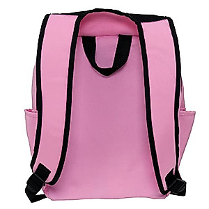 Miraculous Ladybug Personalized Backpack with Custom Name Printed on Pink Book Bag | Zippered Compartments and Side Water Bottle Pockets | Youth Size School Bag