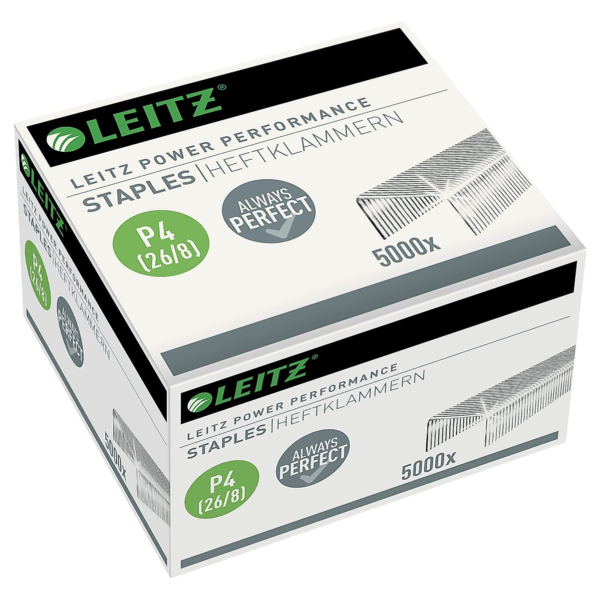 Leitz Power Performance P4 26/ 8 Staples - Silver (Pack of 5000)