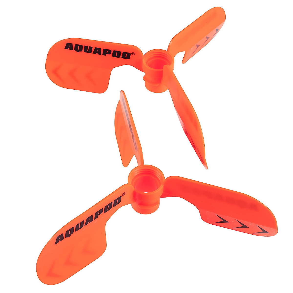 AquaPod Screw on Curved Water Rocket Fins (2 pk)- Compatible with any 2 Liter Bottles - Makes Bottle Spiral in Air & Helicopter to Ground - Fun Outdoor Science Toy - Accessory to Water Rocket Launcher