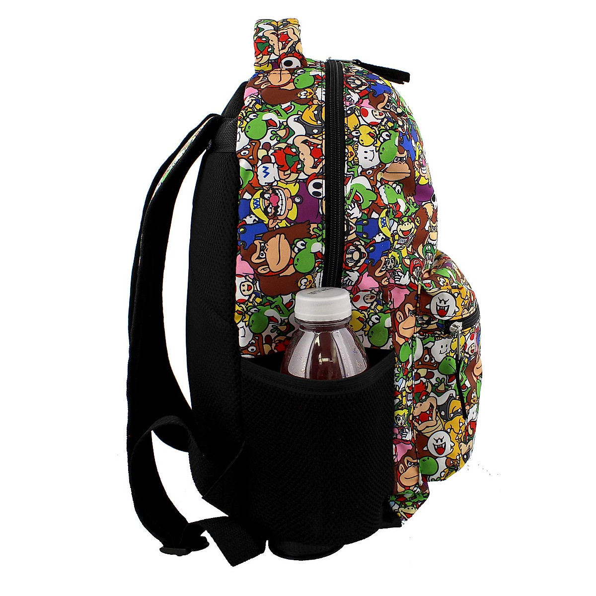 Nintendo Super Mario Brothers Boys Girls Teen 16" School Backpack (One Size, Black/Multi)