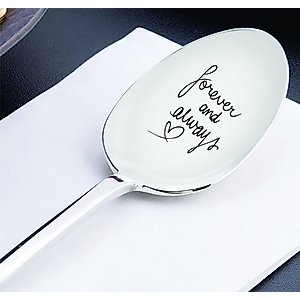 friend gifts - Wedding gifts - Gift for mom - Forever and always spoon - Long distance relationship gifts - Moving away gifts - Mothers day gifts - Engraved spoon – 7 inches