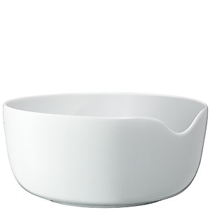 LSA International Dine Bowl & Oak Servers O9.5in, 9.5", White