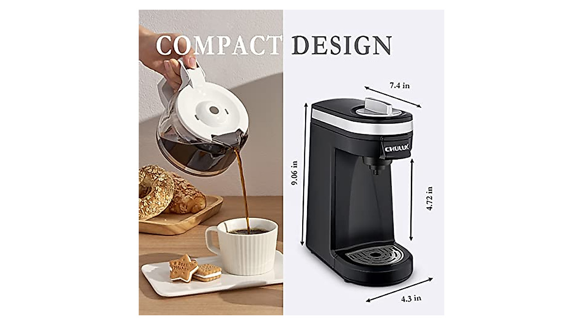 CHULUX Single Serve Coffee Maker - Fast & Compact Coffee Brewer