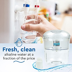 3 Gallon Water Jug Alkaline Water Filter for Top Load Water Dispenser | Opti Flex Water Jug Alkaline Filter Removes Water Contaminants While Increasing Water Alkaline Measurement Up to 9.0