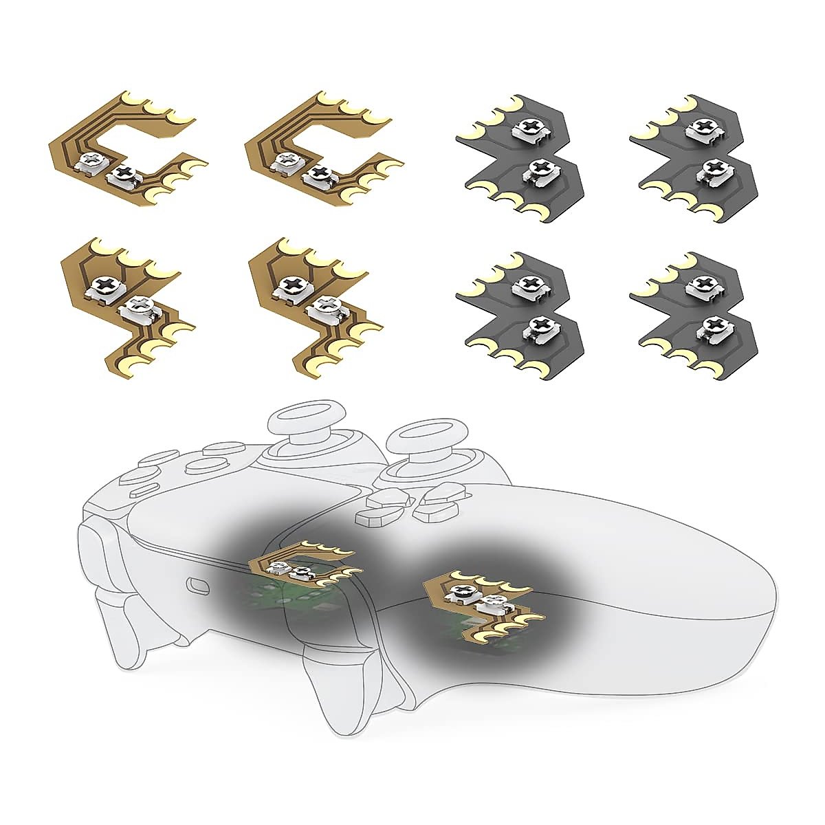ElecGear 8X Joystick Drift Fix Repair Kit for Controller, Solve Thumbsticks Drifting Issue with Correction Variable Resistor for PS5, PS4, Steam Deck, Xbox, Switch Pro, Drone and VR Analog Sticks