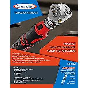 Sharpie DXCL Hand-Held Cordless Tungsten Sharpener Grinder, Adjustable 15°- 45°, Diamond Ground Tapers (Auburn Red/Black Ops)