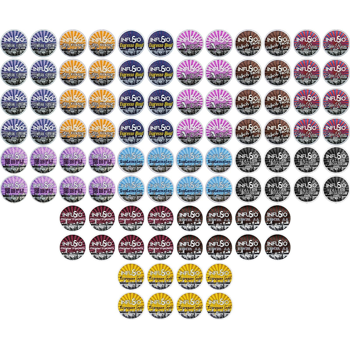 96 Count Variety (12 Amazing Blends), Single serve Coffee Pods for Keurig K Cup Brewers - Premium Roasted Coffee (Variety, 96 Compatible with 2.0)...