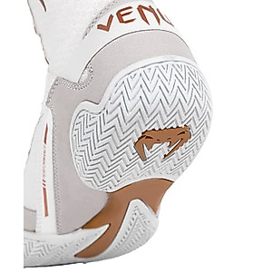 Venum "Elite Boxing Shoes - White/Gold, 10.5